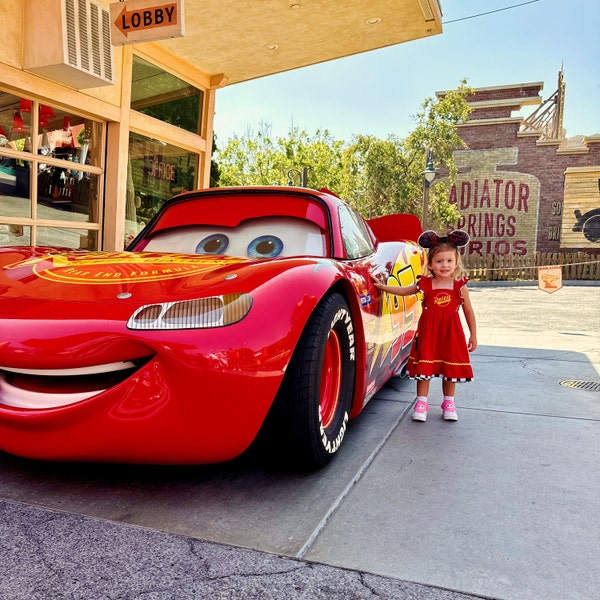 Girls Cars Themed Twirl Dress, Lightning Mcqueen Dress Inspired by Cars ...