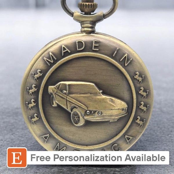 Vintage Look Dual Time Zone Pendant Watch - Brass Necklace, Retro ...