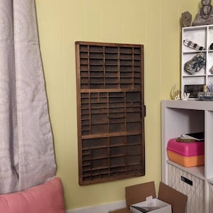 Antique Vintage PRINTERS Cabinet Type Set Letterpress Wood Wooden ...