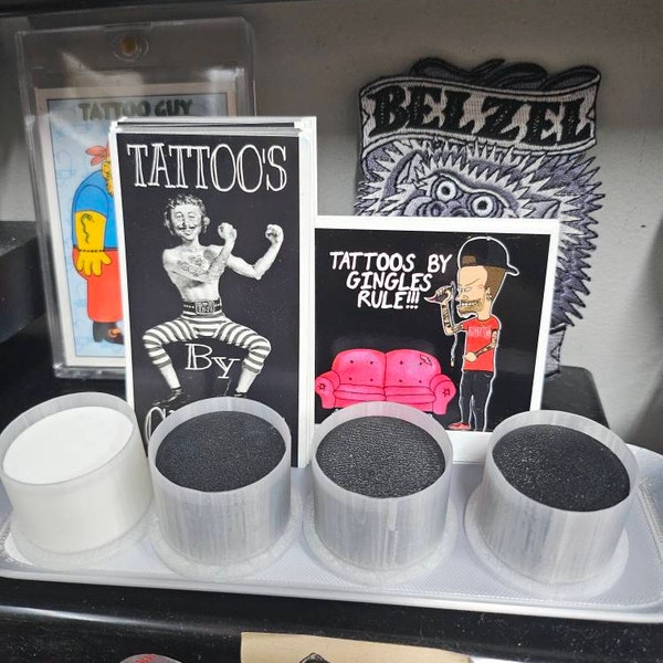 11 Bottle Tattoo Ink Holder Rack With Shelf (metallic Red/blk) - Etsy