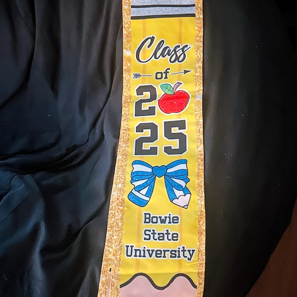 Personalized Teacher Graduation Stole, Custom Graduation Stole Class of ...