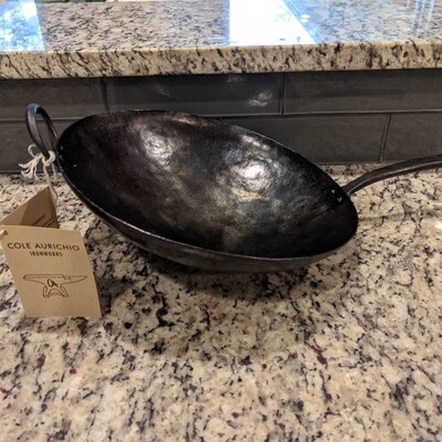 14 Carbon Steel Hand Forged Wok - Etsy