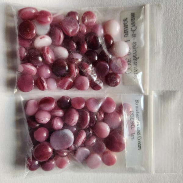 COE90 "koi Fish" Dots for Fused Glass Art Projects (orange Transparent ...