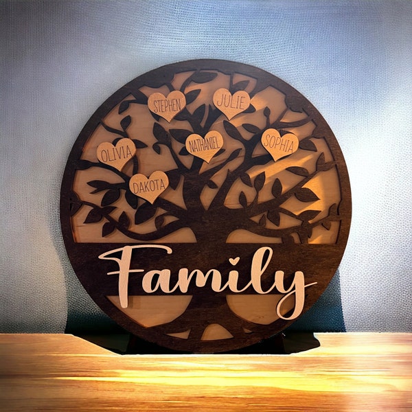 SVG Laser Cut File Grandkids Family Tree / Glowforge Tested - Etsy