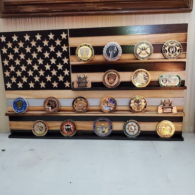 Texas Flag Challenge Coin Display - Etsy