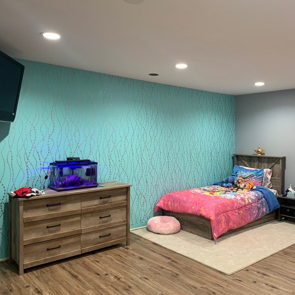 Pearls Wall Stencil - LARGE WALL STENCILS Instead of Wallpaper - Easy ...