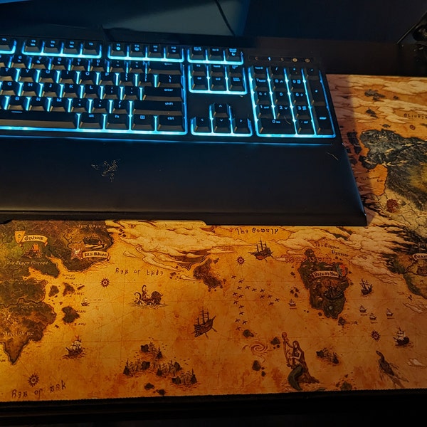 FFXIV World Map Three Continents Eorzea Hydaelyn Large Mouse Pad - Etsy