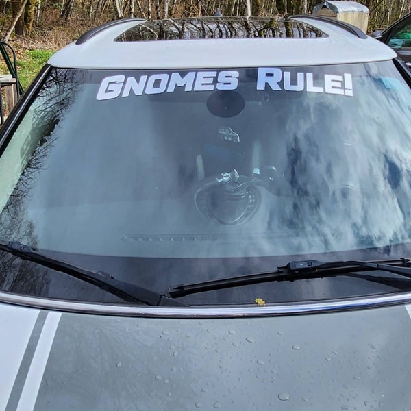 Custom Text Windshield Banner Vinyl Decal | Car Window Banner ...