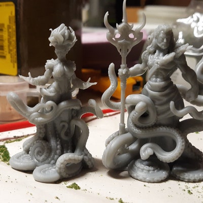 Cecaelia, Male and Female Resin Miniature for D&D Dungeons and Dragons ...