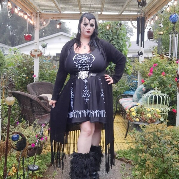 Norse Dreamcatcher Dress: Viking Runes Amulet, Pagan Clothing - Etsy