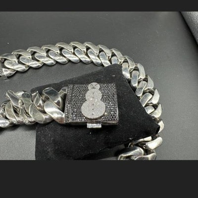 Heavy Quality 15mm Icy Cuban Link Chain VVS1 Quality Moissanite Diamond ...