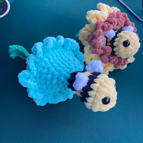 Bee in Flower Strawberry Surprise Crochet Pattern Bundle, No-sew ...