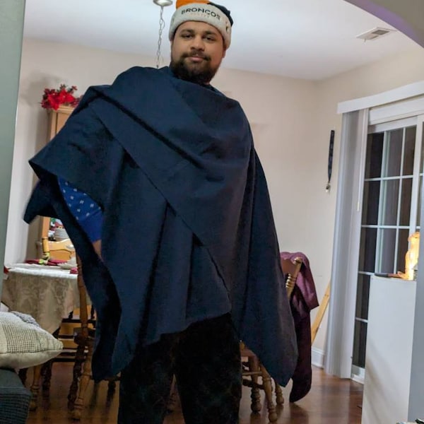 Viking Shawl - Wool Ruana - Wrap Cloak - Historical Celtic-inspired ...