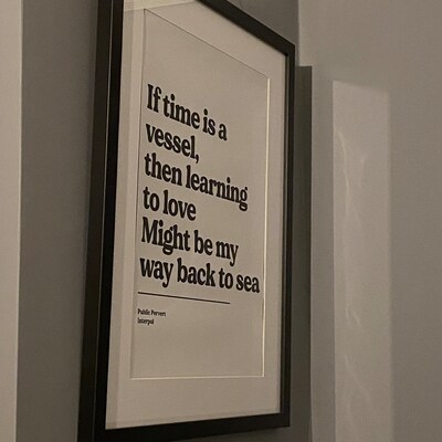 Custom Song Lyric Print Music Poster Wall Art A5 A4 A3 Typographic ...