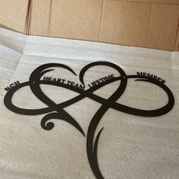 Personalized Infinity Heart Metal Sign | Infinity Sign | Custom Family ...