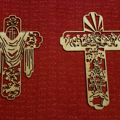 6 Pc Cross Laser Cut Vector Model. Vector File for Laser Cutting. Wall ...