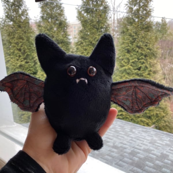 Kawaii Bat Plush Sewing Pattern - 5.5 Inch Halloween Stuffed Animal PDF ...