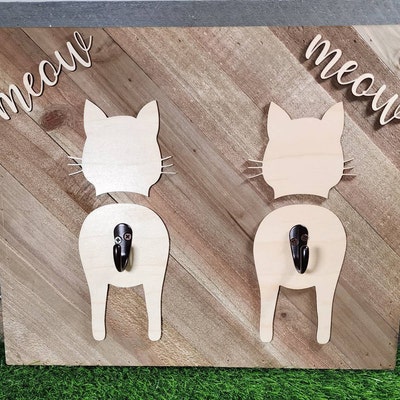Cat SVG / Meow SVG / Digital Cut File / Laser Cut File / Removable Tail ...
