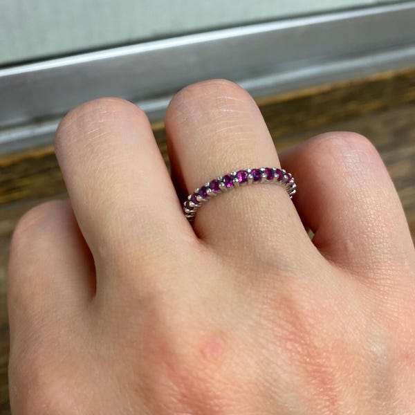 Eternity Birthstone Ring by Caitlyn Minimalist • Custom Multi Gemstone Ring • Personalized ...