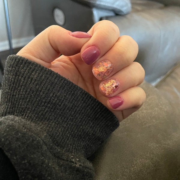 Fall Breeze & Autumn Leaves Foil Dip Powder, Fall Dip Powder, Dip ...