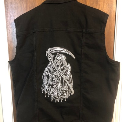 REAPER Large Back Patch for Custom Biker Vest - Etsy
