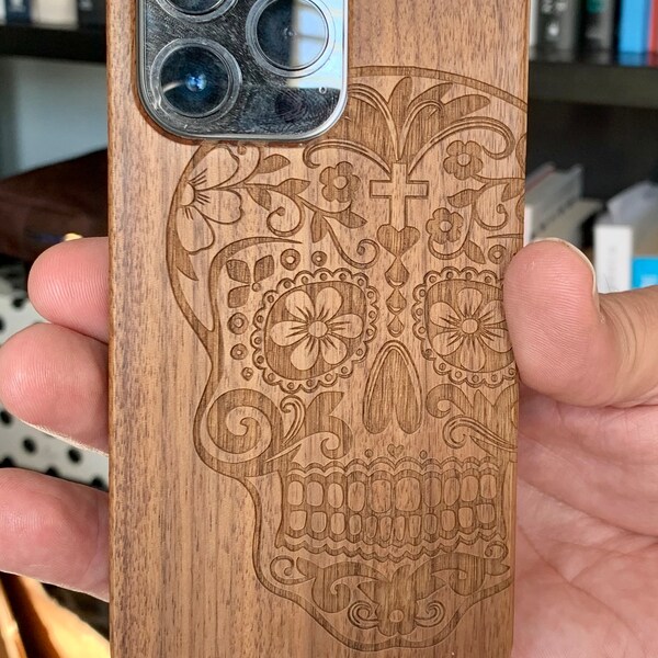 Name Custom Manogram Initials Wood Phone Case for iPhone 15, 15 Plus ...