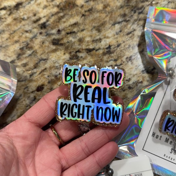 Be so for Real Right Now Badge Reel, RN Id Holder, Retractable Acrylic ...
