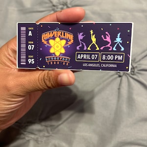 Powerline Concert Ticket Transparent Sticker/ Goofy Max Disney Bujo ...