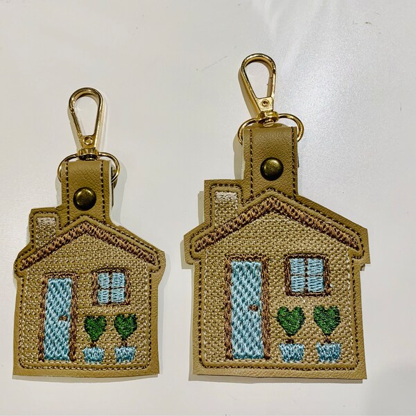 ITH House Key Fob, Home Key Fob, House Bag Tag, House Snap Tab, House ...