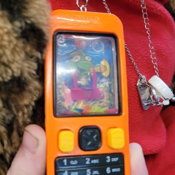 Retro Water Bubble Game Necklace in Pink Green Orange or Yellow ...