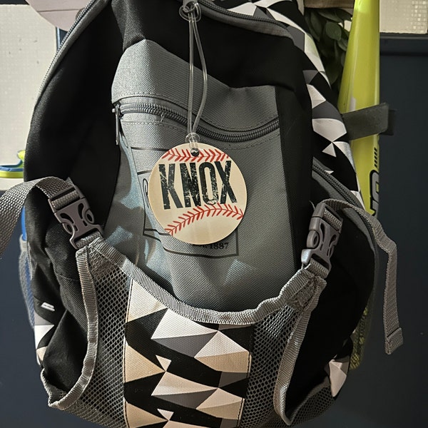 Baseball Bat Bag Name Tag | Personalized Sports Bag Tag | Custom ...