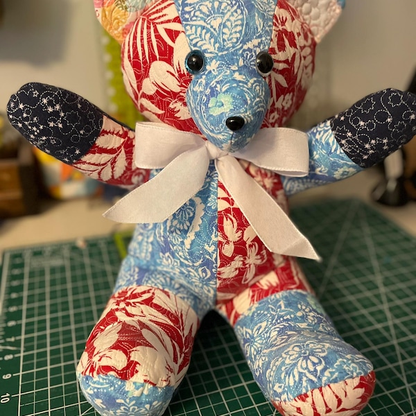 Memory Bear Patterns 3 Sizes 14'', 12'', 10'' Sitting Bear Easy Sewing ...