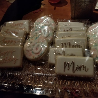 Floral Cookies 80th Birthday 90th Birthday 75th Birthday Any Age - Etsy