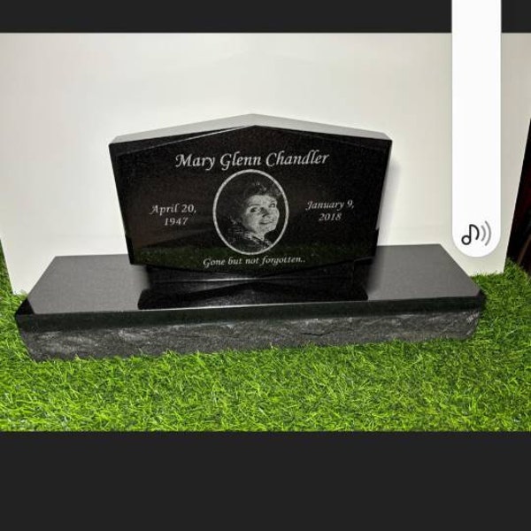 Personalized 8"x12"x1" Granite Memorial Headstone, Memorial Marker ...