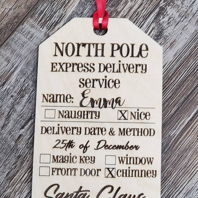 North Pole Delivery Tag // SVG PDF - Etsy