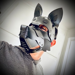 White Leather Rabbit Mask Leather Bunny Mask Petplay Mask - Etsy
