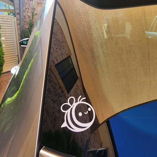 Bee Vinyl Sticker | Car Accessory | Car Sticker | Funny Aesthetic Cute ...