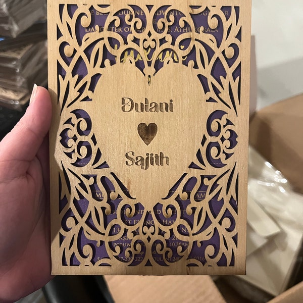 Sliding Bride Wedding Invitation, Moden Luxury Personalized Caricature ...