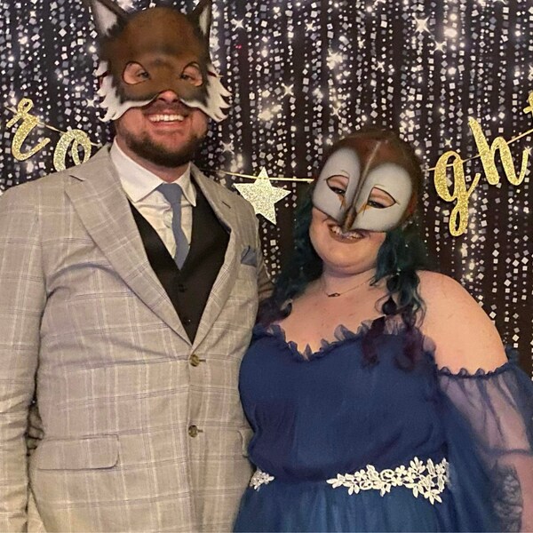 Fox Leather Mask Fairy Leaf Maple Autumn Natural Wiccan Masquerade ...