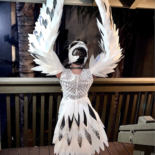 Snow Owl Wings and Tail, Bird Wings, Arms as Wings, Bird Tail, Bird ...