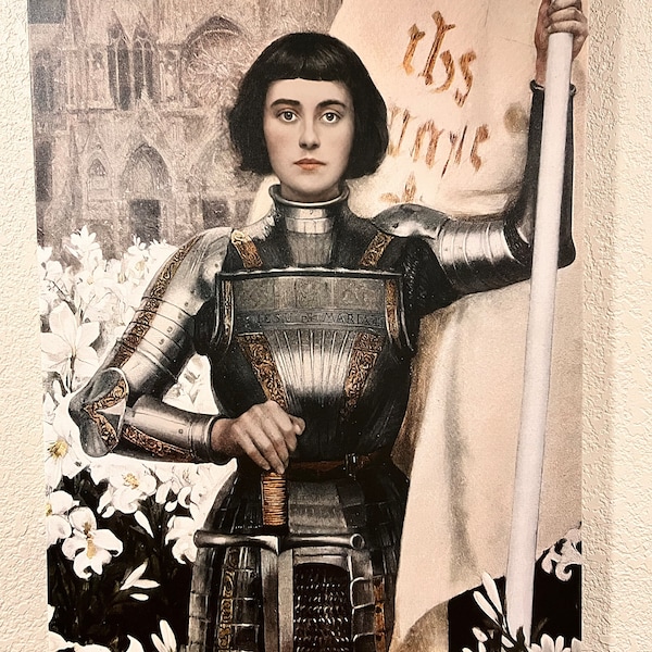 Joan of Arc 1903 Wall Art, Famous Woman Warrior Knight, Huge Canvas ...