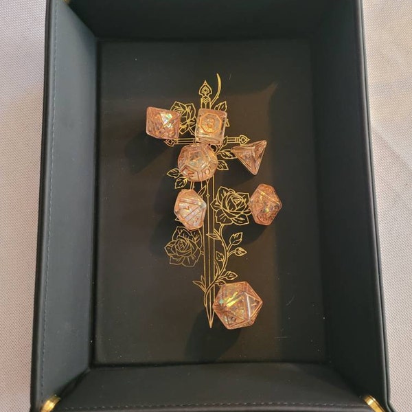 The Orrery: Starlight Opalescent Prismatic 7 Pc Sharp Edge Dice Set ...