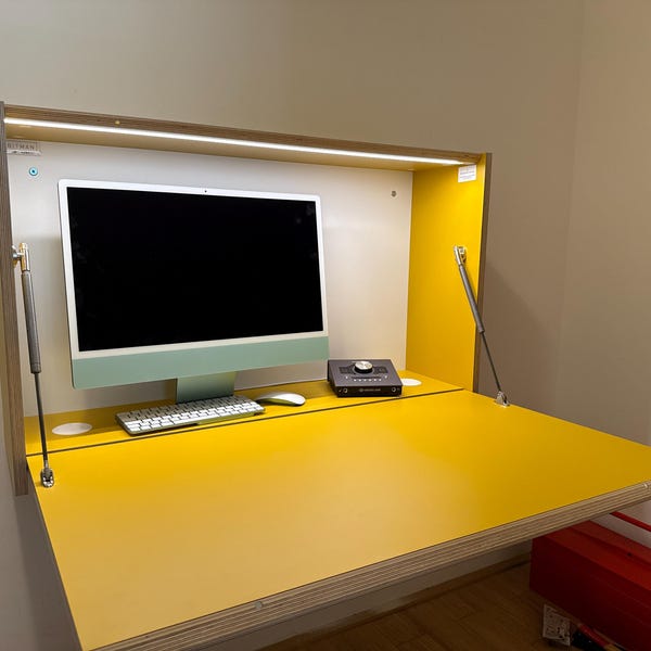 Small Folding Desk• Drop Down Desk Space Saving Desk Office Desk ...
