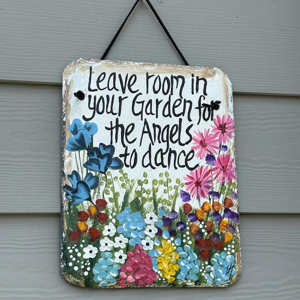 Painted Slate Tile, Welcome Plaque, Door Hanger, Pumpkin Slate Sign ...