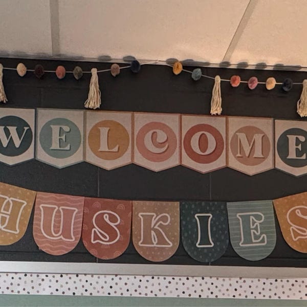 Classroom Bulletin Board Letters, Editable in Canva, Boho Modern ...