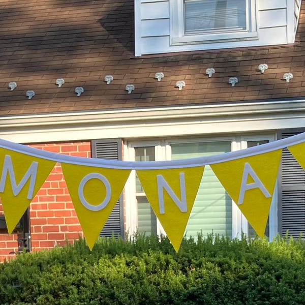 LARGE Custom Color Bunting Banner, Felt Triangle Garland, Custom ...