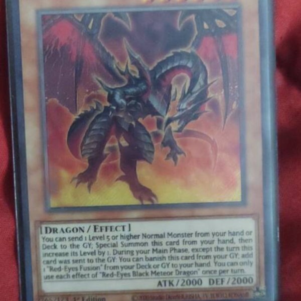 Red-eyes Black Meteor Dragon | Secret Rare | Orica PROXY - Etsy