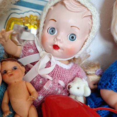 M. Vintage Antique Miniature Dolls, Celluloid,plastic,rubber, Baby ...