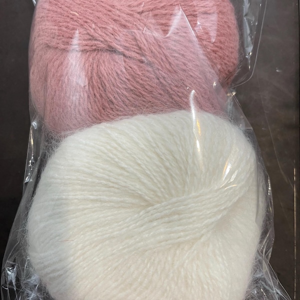 Angora Yarn for Knitting 100%, Angora White Angora, Fluffy Yarn 25 Gram ...