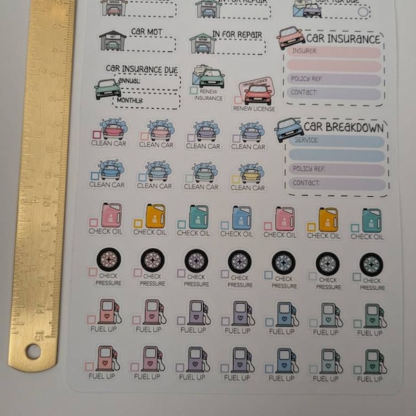 Blank Scalloped Strip Planner Stickers Scalloped Edge Text Box Planner ...